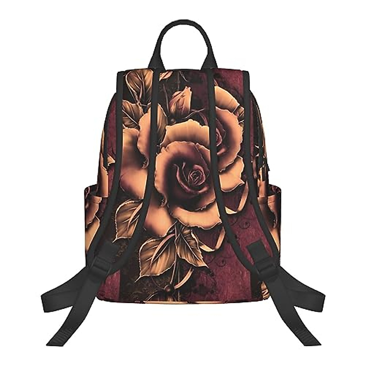 MARXAN Gothic Rose Printed Travel Laptop Backpack For Women Men,Business Waterproof Computer Backpack Bag Hiking Backpacks