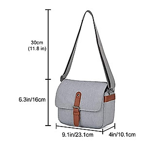 CADeN Compact Camera Shoulder Bag Case Compatible for Nikon, Canon, Sony SLR/DSLR Mirrorless Cameras and Lenses Waterproof Gray