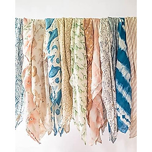 Crane Baby Soft Muslin Swaddle Blanket, Soft Swaddle Wrap for Boys and Girls, Copper Dash, 47" x 47"