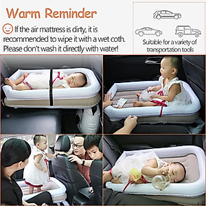 Gloserin Inflatable Toddler Travel Bed-Portable Toddler Bed,Plane Bed for Kids,Airplane Travel Beds with Sides for Kids Camping Air Mattress Blow Up Mattress for Camping Trave