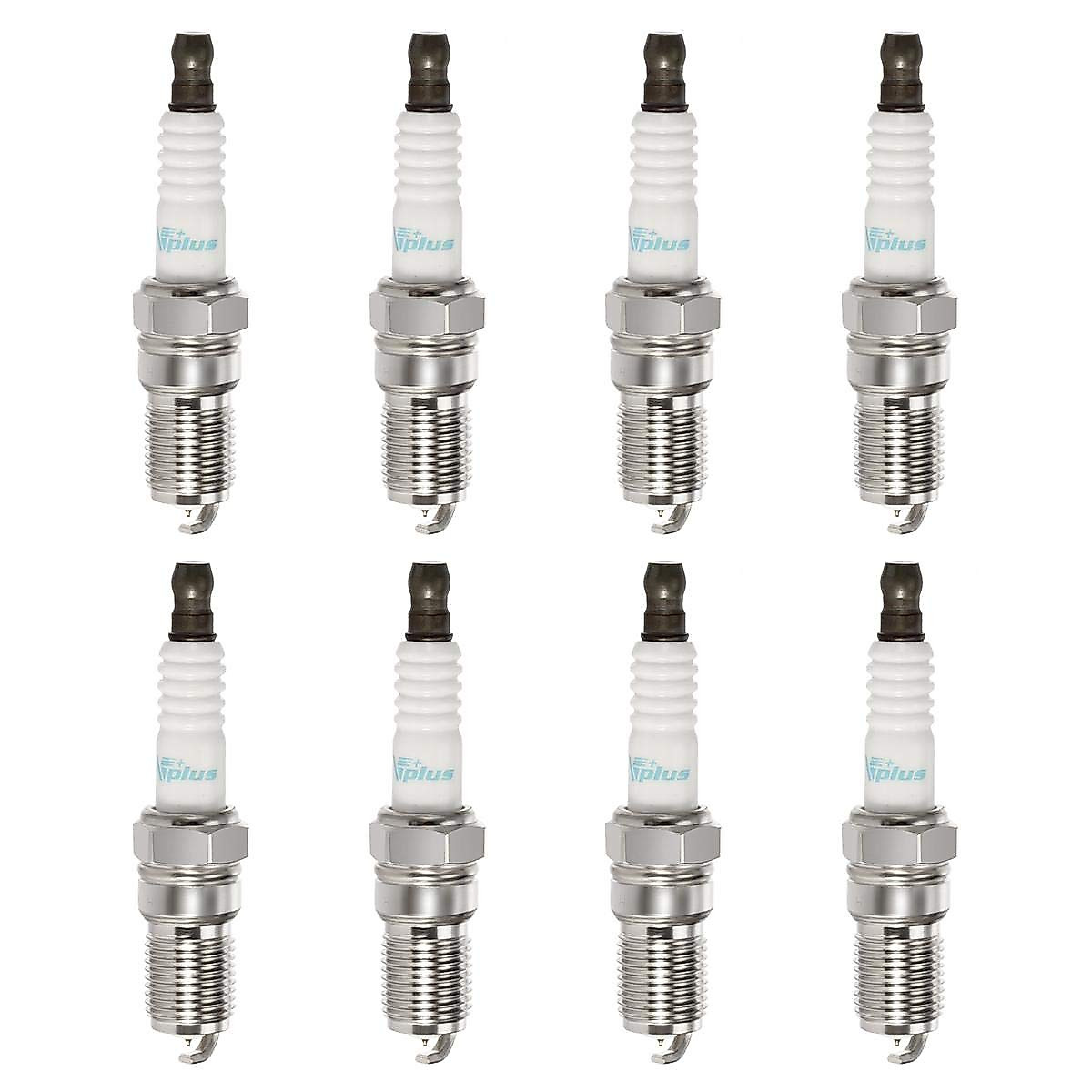 Vplus 8PCS Platinum Spark Plug, Replaces# 3186, TR5GP Compatible with Chevy Silverado 1500 2500 HD, Tahoe, Sierra 1500, Suburban 1500, Express 2500 3500, Escape, Yukon,Corvette 5.3L 6.0L V6 V8