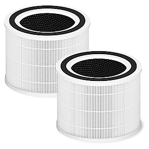 Core 300 Replacement Filter for LEVOIT Core 300 / Core 300S / Core300-P Air Purifier, 3-in-1 H13 True HEPA, High-Efficiency Activated Carbon, Core 300-RF, 2 Pack, White
