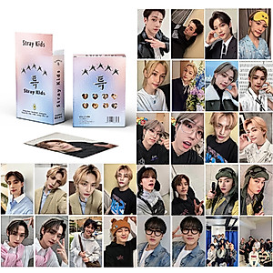 PYAJUU Stray Kids Laser Photocard 50pcs Stray Kids Laser Card Kpop Stray Kids LOMO Cards Kpop Straykids 5-Strar Album Card Stray Kids Photo Cards 5-Star Postcard Gift for Fans Daugher