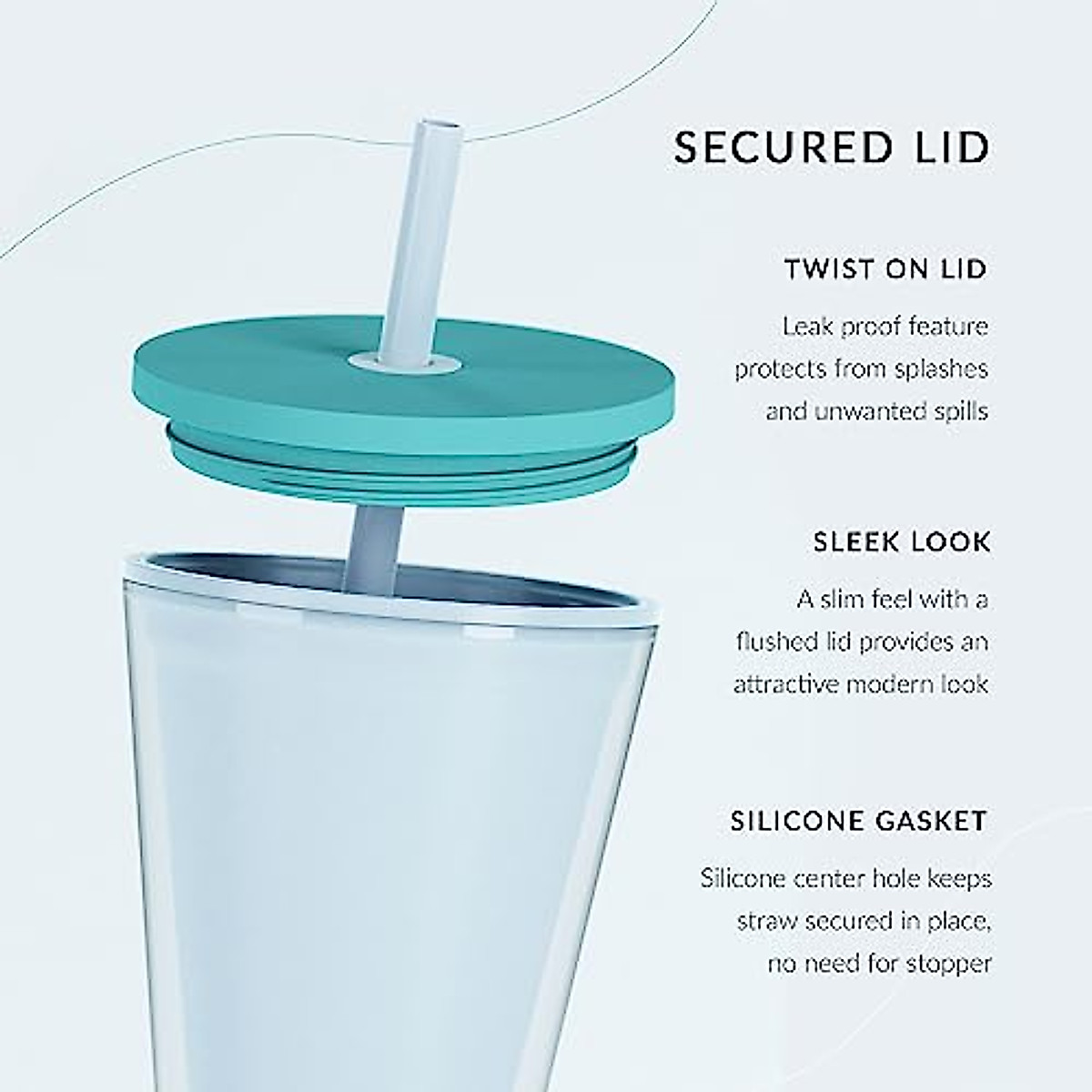 Maars Classic Acrylic Tumbler with Lid and Straw | 10oz Kids Premium Insulated Juice Cups, Double Wall Reusable Plastic Cups - Clear, 2 Pack