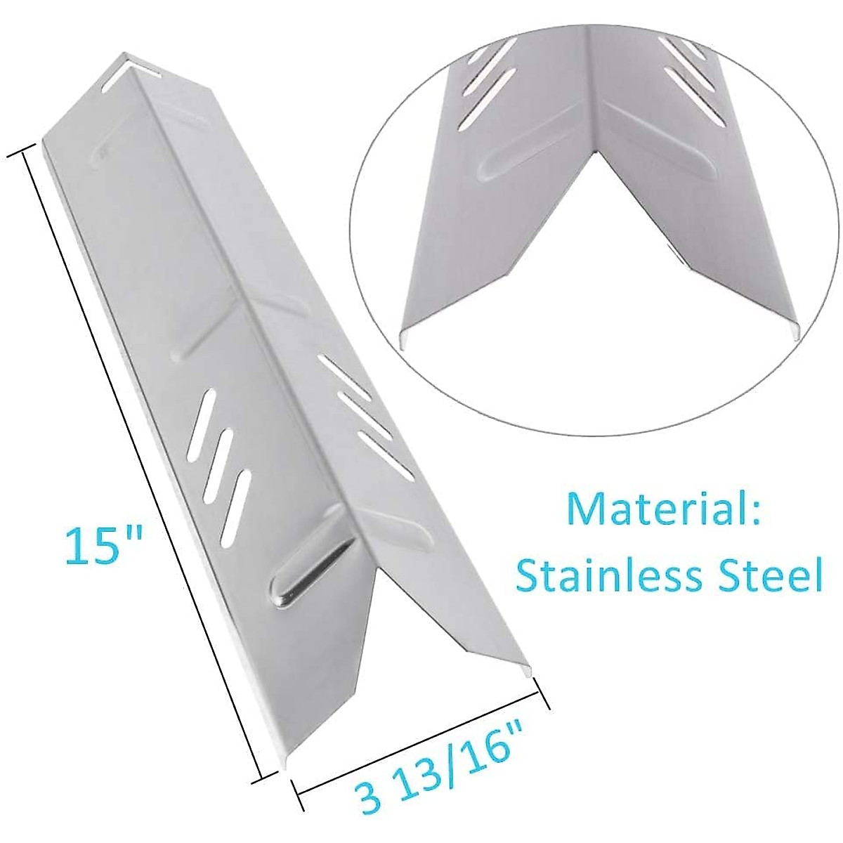 Quickflame Grill Drip Pans Adjustable Grease Tray and Heat Plates Set Fit for DynaGlo, Uniflame, BHG, Backyard Grill Models -(27")