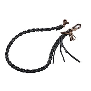 UNIQSUM Braided Genuine leather wallet chain Biker Punk Key chains (Vintage BK)