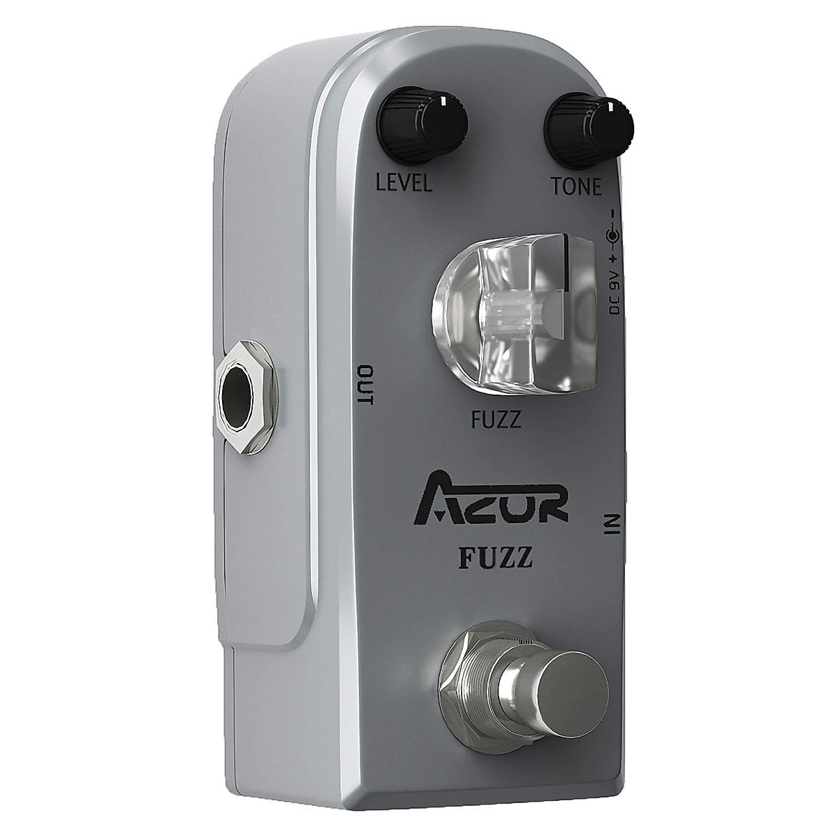 AZOR Pedal Power Adapter with Fuzz Mini Guitar Effect Pedal with Power Adapter True Bypass Aluminium-Alloy