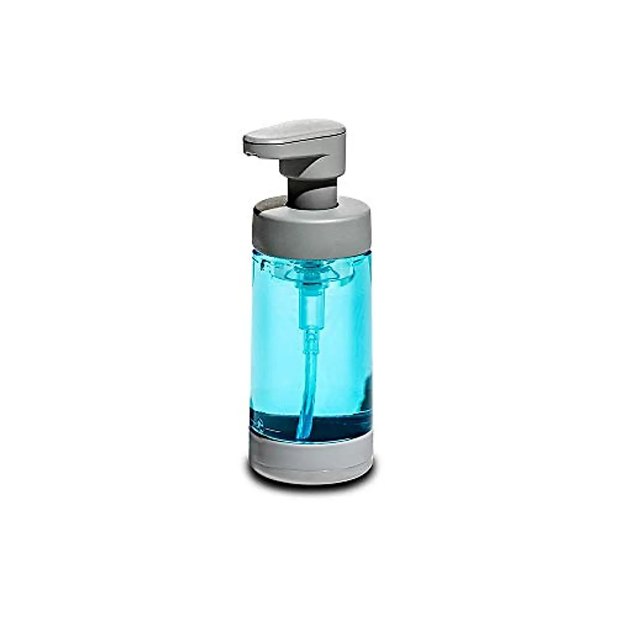 Madesmart Eco-Friendly Foaming Soap Pump for Kitchen Sinks, Foaming Liquid Soap Dispenser with Filling Markers, Gray