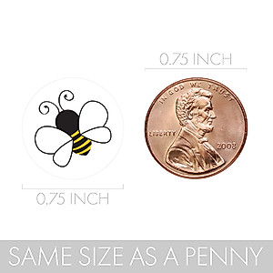 Bumble Bee Birthday Party Favor Chocolate Kisses Candy Stickers, Bee Party Favors - 180 Labels