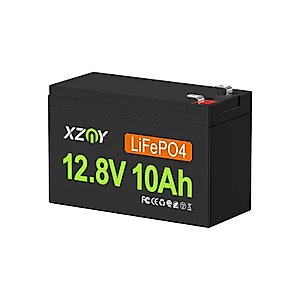 XZNY 12V 10Ah LiFePO4 Battery, 4000+ Cycles 12 Volt 10Ah Lithium Battery Built-in 10A BMS, 12V Battery Perfect for UPS Battery Backup, Replacement SLA, Ham Radio, Deer Feeder, Lighting, Solar Projects
