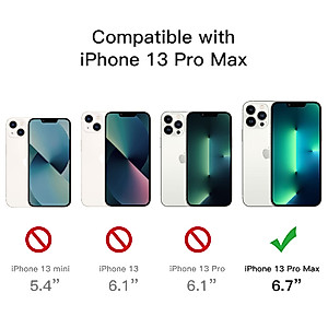 JETech 5 in 1 Case for iPhone 13 Pro Max 6.7-Inch, with 2-Pack Screen Protector and Camera Lens Protector, Non-Yellowing Shockproof Bumper Phone Cover, Full Coverage Tempered Glass Film (Clear)