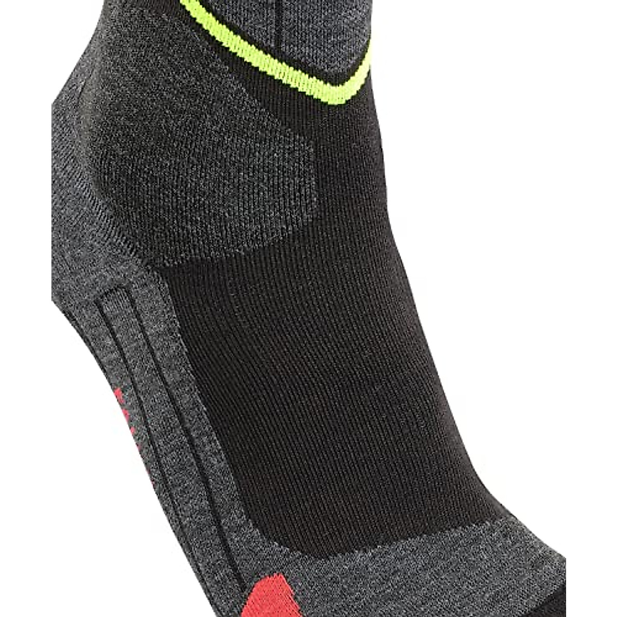 FALKE Men's SC1 Ski Socks, Merino Wool, Mid Calf, Ultra Light Cushion, Breathable Quick Dry, Winter Athletic Sock, Black (Black-Mix 3010), 12.5-13.5, 1 Pair