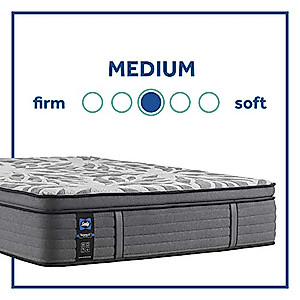 Sealy Posturepedic Plus, Euro Pillow Top 14 Medium Mattress with Surface-Guard and 5-Inch Foundation, Queen, Grey