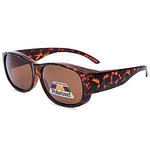 EYEGUARD Polarized Oval Rectangular Lady Glasses,Fit Over Demi Sunglasses