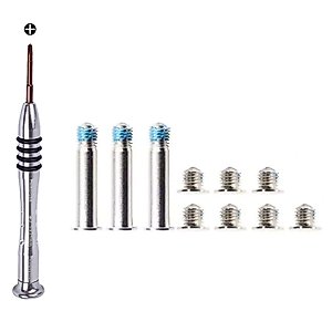 TWYZONE Set of 10pcs Repair Replacement Screws +1pcs 1.5 Phillips Head Screwdriver for Unibody MacBook Pro A1278 A1286 A1297 13" 15" 17" Bottom Case (Not for Retina Display)