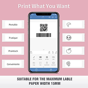 NIIMBOT Label Maker Machine with Tape D11 Portable Wireless Connection Label Printer Portable Wireless Mini Label Printer for Home Office Business Supplies