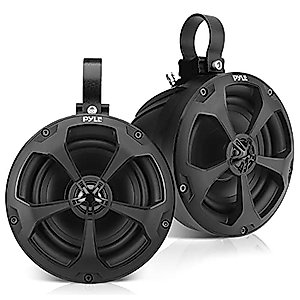 Pyle 2-Way Dual Waterproof Off-Road Speakers - 5.25 Inch 1000W Marine Grade Wake Tower Speakers System, Full Range Outdoor Audio Stereo Speaker for ATV, UTV, Quad, Jeep, Boat - Pyle PLUTV51BK