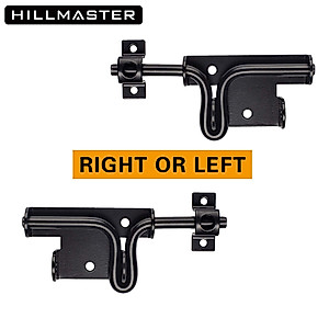 Hillmaster Slide Bolt Gate Latch for Wooden Fence Door Lock with Padlock Hole,Heavy Duty Sliding Bolt Gate Lock Door Latch Black Barrel Bolt Slide Latches Gate Hardware for Wood Vinyl Fenc Barn Shed