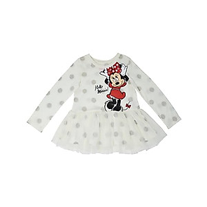 Disney Minnie Mouse Infant Baby Girls T-Shirt and Leggings Outfit Set Polka Dots White/Black 18 Months