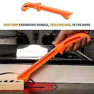 POWERTEC 71009 Push Block and Push Stick Set for Table Saws, Router Tables, Band Saws & Jointers, Dual Ergonomic Handles w/Max Grip, Hand Protection for Woodworking, Safety for Woodworkers – 5 Pack