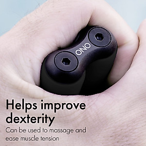 ONO Roller - Handheld Fidget Toy for Adults | Help Relieve Stress, Anxiety, Tension | Promotes Focus, Clarity | Compact, Portable Design (Junior Size/ABS Plastic, Black)