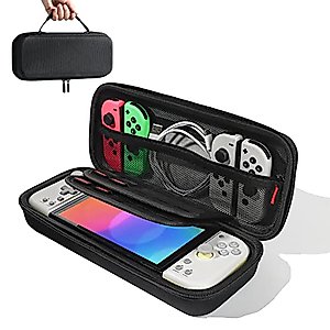 Hard Shell Travel Case Compatible with Hori Split Pad Compact - Carrying Case for Hori Controllers + Nintendo Switch/Switch OLED Console [Portable] [Lightweight] [Full Protection]