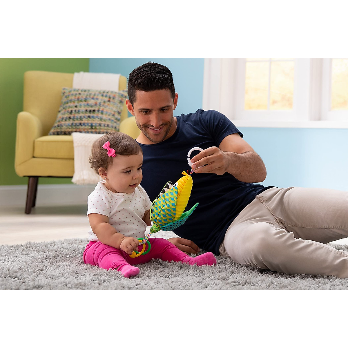 Lamaze John Deere Clip n Go, Corn E. Cobb Baby Clip On Toy, Multi