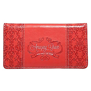 Soft Coral "Amazing Grace" Checkbook Cover