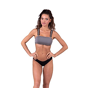 NEBBIA Bikini top Bandeau with Removable Suspenders 672