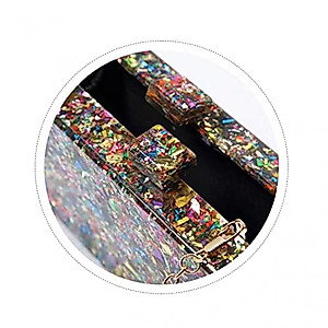 Gets Acrylic Purses and Handbags for Women Multicolor Purses and Handbags Shoulder Elegant Banquet Evening Bags (Blue)