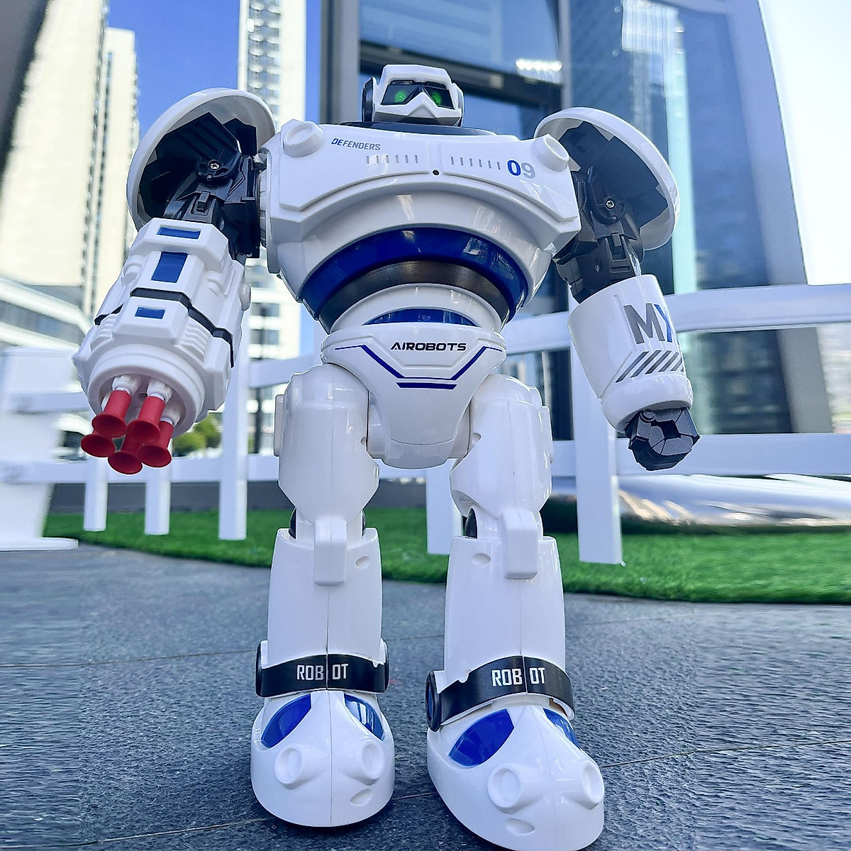 AIROBOTS Robots Toy for Kids, Robot Toys for Toddlers,Smart Programmable Interactive RC Robot, Present for 4 5 6 7 8 9 Years Old Kids Boys and Girls,Blue