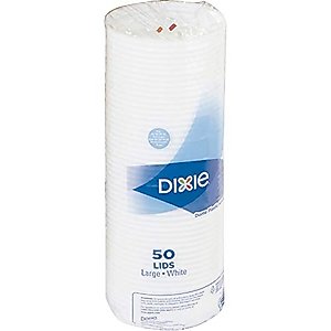 Dixie 10-20 oz. Dome Hot Coffee Cup Lid by GP PRO (Georgia-Pacific) White 9542500DX 500 Count (10 sleeves of 50 lids)