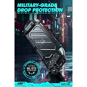 SUPCASE for Nintendo Switch Lite 2019 Case with Front Cover (Unicorn Beetle Forma), [Military-Grade Protection] [5 Game Card Storage Slots] Slim Protective Cover Accessories for Switch LiteFrost,Black