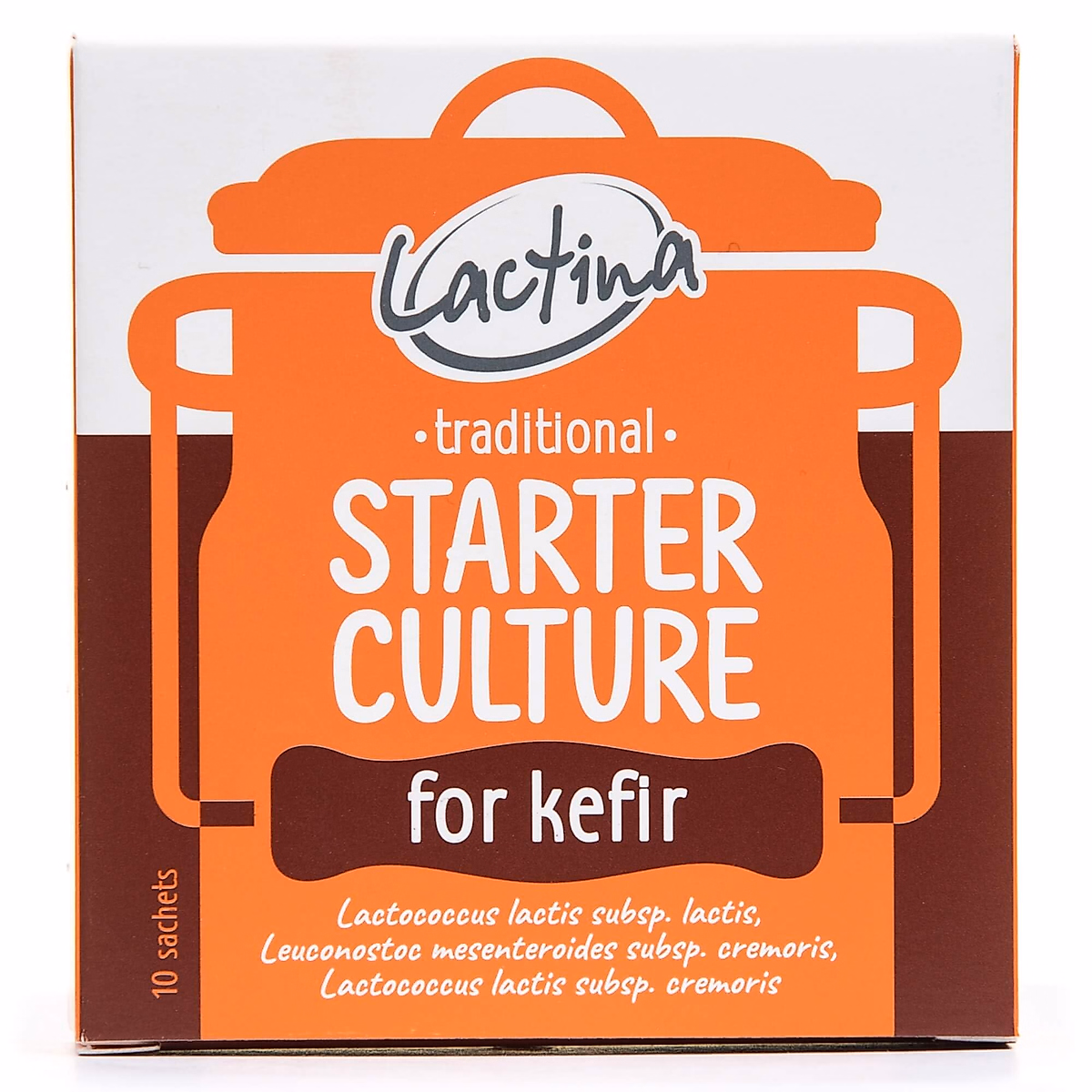 Lactina Kefir Starter Culture Probiotic May Boosts Gut Health and Digestive Wellness Naturally 10 Sachets for 10 Liters