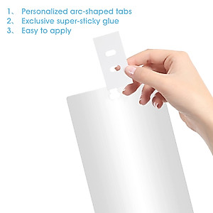 Vertical Blinds Repair Kit, Include 12 Sets Vertical Blind Repair Tabs and 12 Pcs Vertical Blind Stem Clips Replacement, Vertical Blinds Replacement Parts for Broken and Missing Vertical Blinds