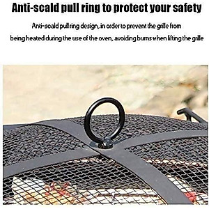 LEAYAN Garden Fire Pit Portable Grill Barbecue Rack Firepit Garden Metal Fire Pit Brazier Cover Backyard Patio Heater with Spark Outdoor Table Indoor and Outdoor with Cover BBQ Cooking for Camping