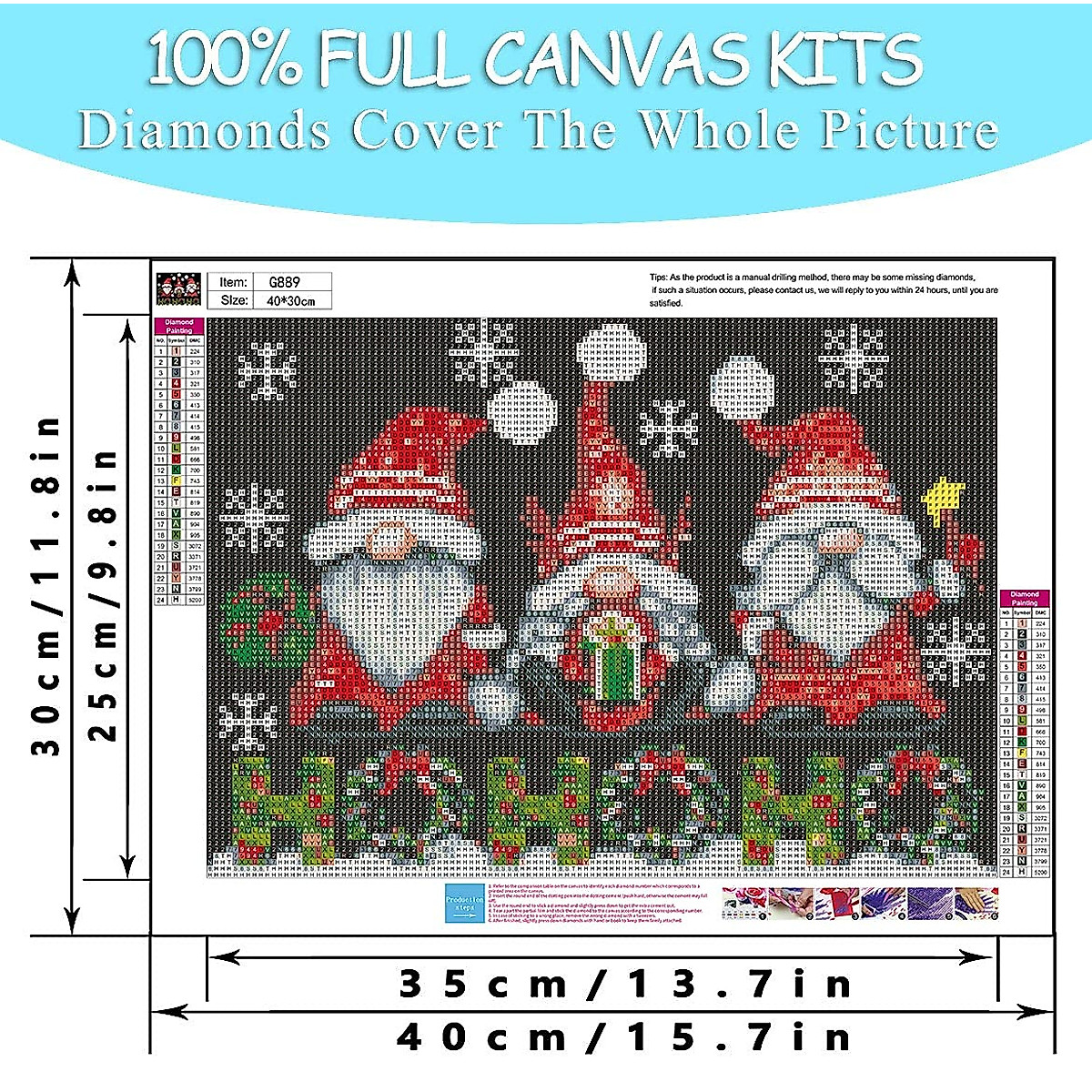 LWZAYS 5d Diamond Painting, Gnome Diamond Art Kits for Adults Christmas Paint with Diamonds Gem Art,Full Drill Diamond Paintings Arts and Crafts for Home Decor(HoHoHo 11.8 * 15.8 inch)