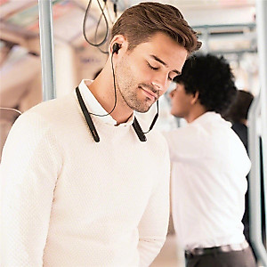 Sony WI-1000XM2 Industry Leading Noise Canceling Wireless Behind-Neck in Ear Headset/Headphones with mic for phone call with Alexa Voice Control, Black