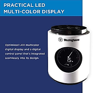 Westinghouse 42'' Tower Fan with Remote and Digital Control Panel - 80° Oscillating Function - with LED Multicolored Display
