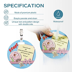 Do not Touch Baby Signs, Stroller Signs, Newborn car seat Signs, Premature Babies, do not Touch car seat Signs (Blue Pink, Girl)