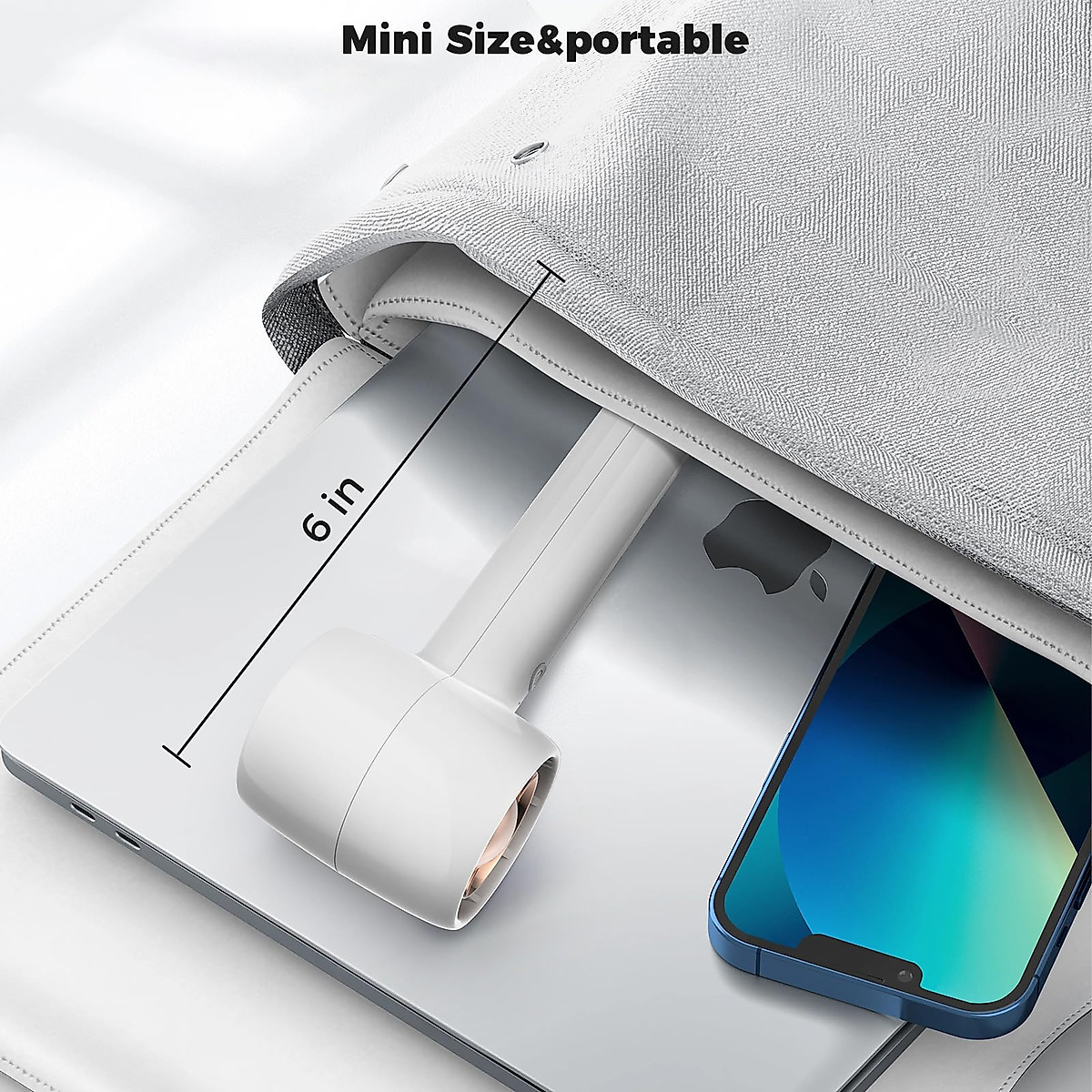 Elingmor Handheld Fan with Aromatherapy,Small Cooling USB Rechargeable Personal Turbo Fan,Quiet Mini Portable Hand Fan,3 Speeds Battery Operated Fan&Desk Base for Travel,Outdoors,Home,Office（White）