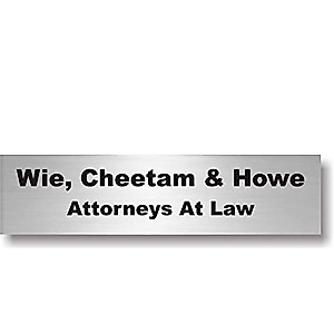 Lasercrafting Office Desk Name Plate or Door Sign 2x8 - Laser Engraved Signage from UV rated material. Color and font options to suit your style.