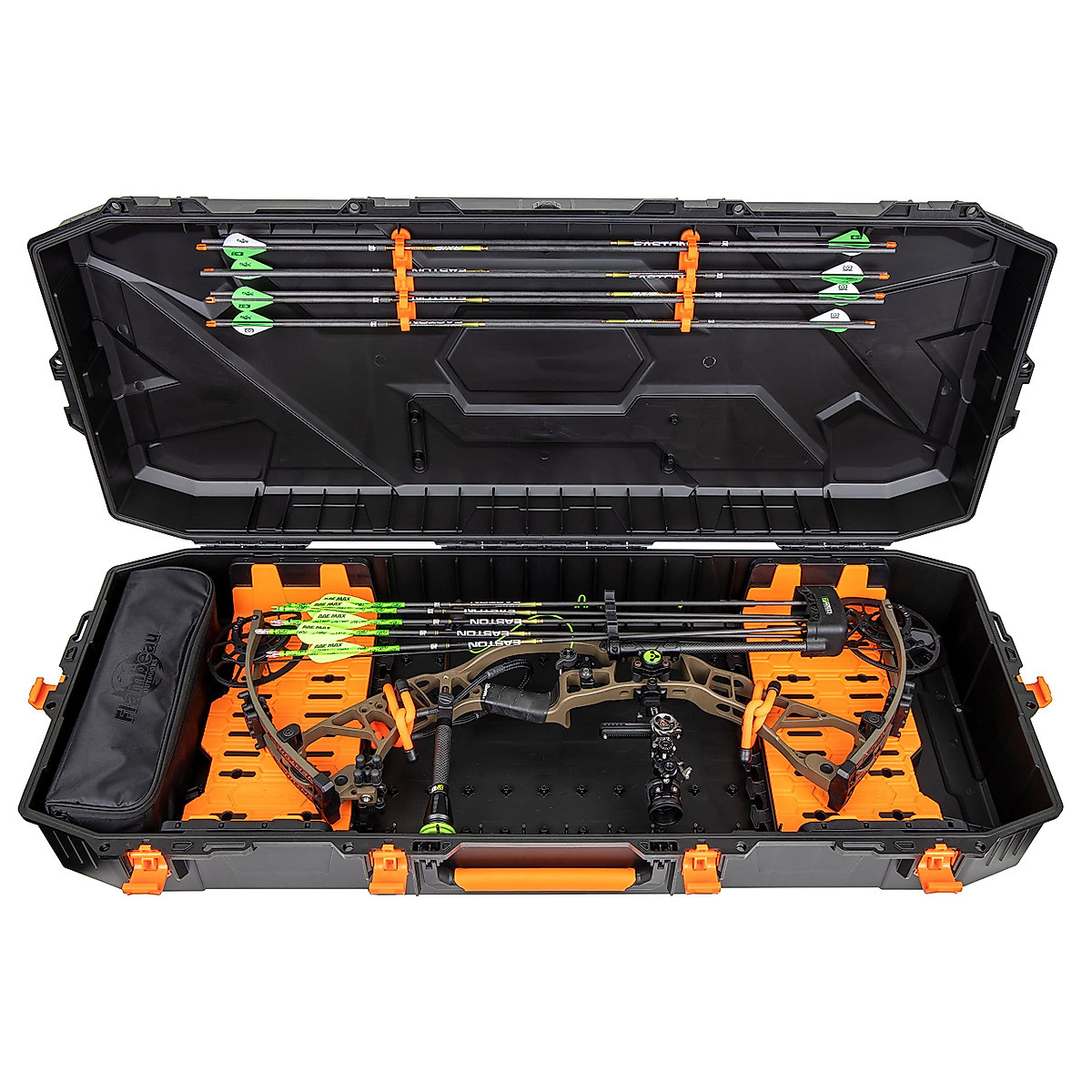 Flambeau Outdoors Formula Bow Case with Pine Ridge Archery Allen Wrench Set | Foamless Protection and Industrial Strength Tools