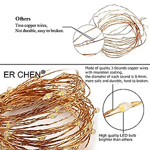 ER CHEN Fairy Lights Plug in, 99Ft/30M 300 LED Starry String Lights Outdoor/Indoor Waterproof Copper Wire Decorative Lights for Bedroom, Patio, Garden, Party, Christmas Tree (Purple)