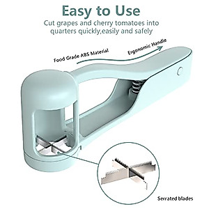 WhiteRhino Grape Cutter Grape Slicer for Toddlers Baby,Grape Cherry Tomato Strawberry Cutter Quarter Slicer tool For Vegetable Fruit Salad Cake Decoration,Stainless Steel kitchen Gadget Fruit Slicer