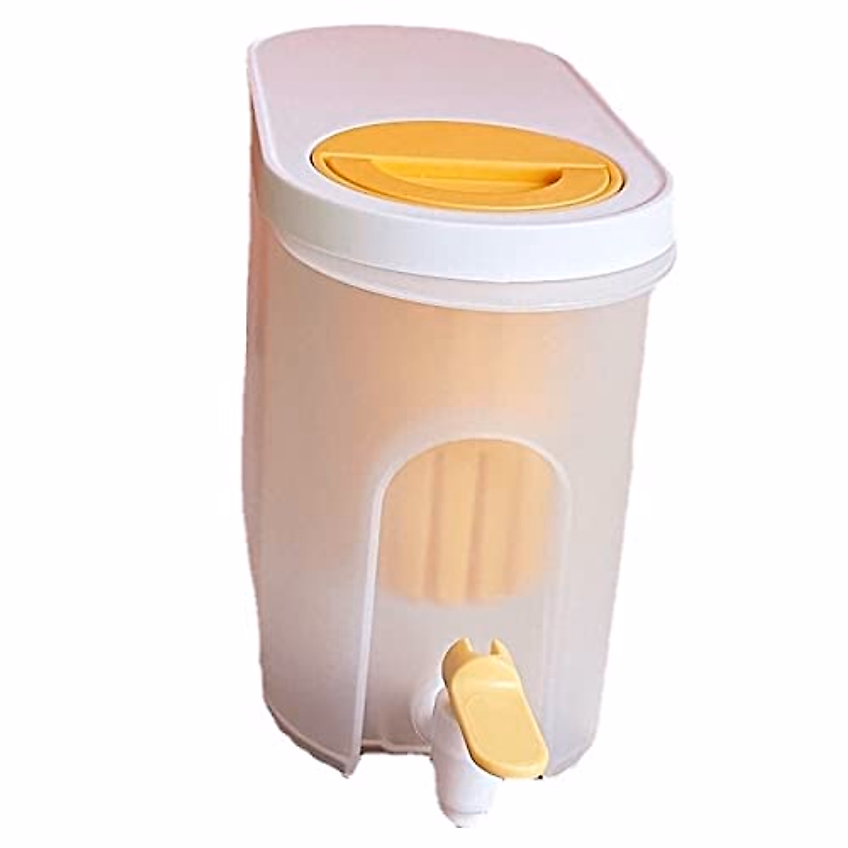 Fridge Cold Water Kettle, Silicone Practical Plastic Refrigerator Cold Kettle with Faucet for Home (White)