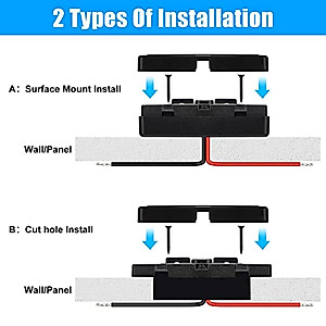 12V USB Outlet, Dual USB Charger Socket, 4.8A USB Car Charger Socket Power Outlet, Waterproof Surface Mount Car Outlet with Power Switch Button, for Marine Boat Motorcycle Truck Golf Cart RV