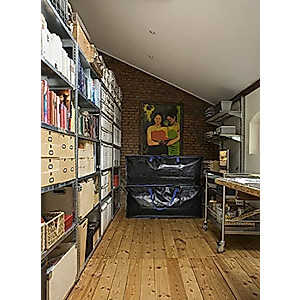 2PCS Large Size 112L Storage Bags with Backpack Straps & Strong Handles & Zippers for Moving, Travelling, Camping, Gardening Tools, Christmas Holiday Decorations Storage, 31.5×15.8×13.8inch, Black