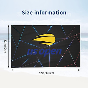 Lujzwop Us Open Tennis 2023 Beach Towel, Oversized Pool Towel, Quick Dry Microfiber Beach Towel for Men and Women
