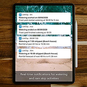 LinkTap G1S Wireless Water Timer & Gateway - Smart Sprinkler Timer with App, Remote Irrigation for Garden, Weather Aware, Greater Range than WiFi, Manual Control & Digital Lockout, 2 Year Battery Life